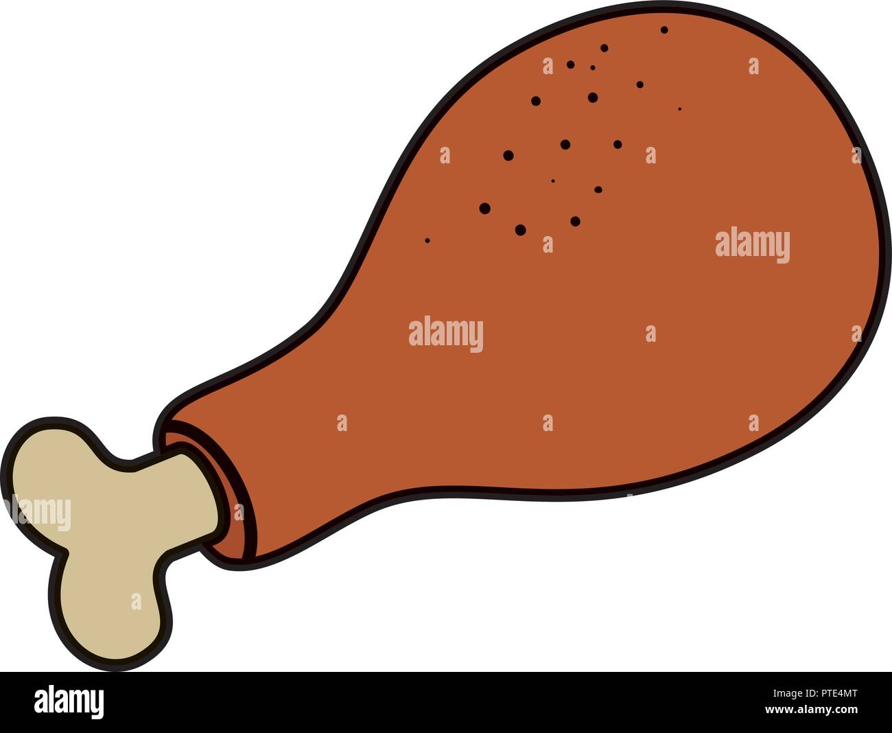 Deliziosa coscia di pollo icona Immagine e Vettoriale - Alamy