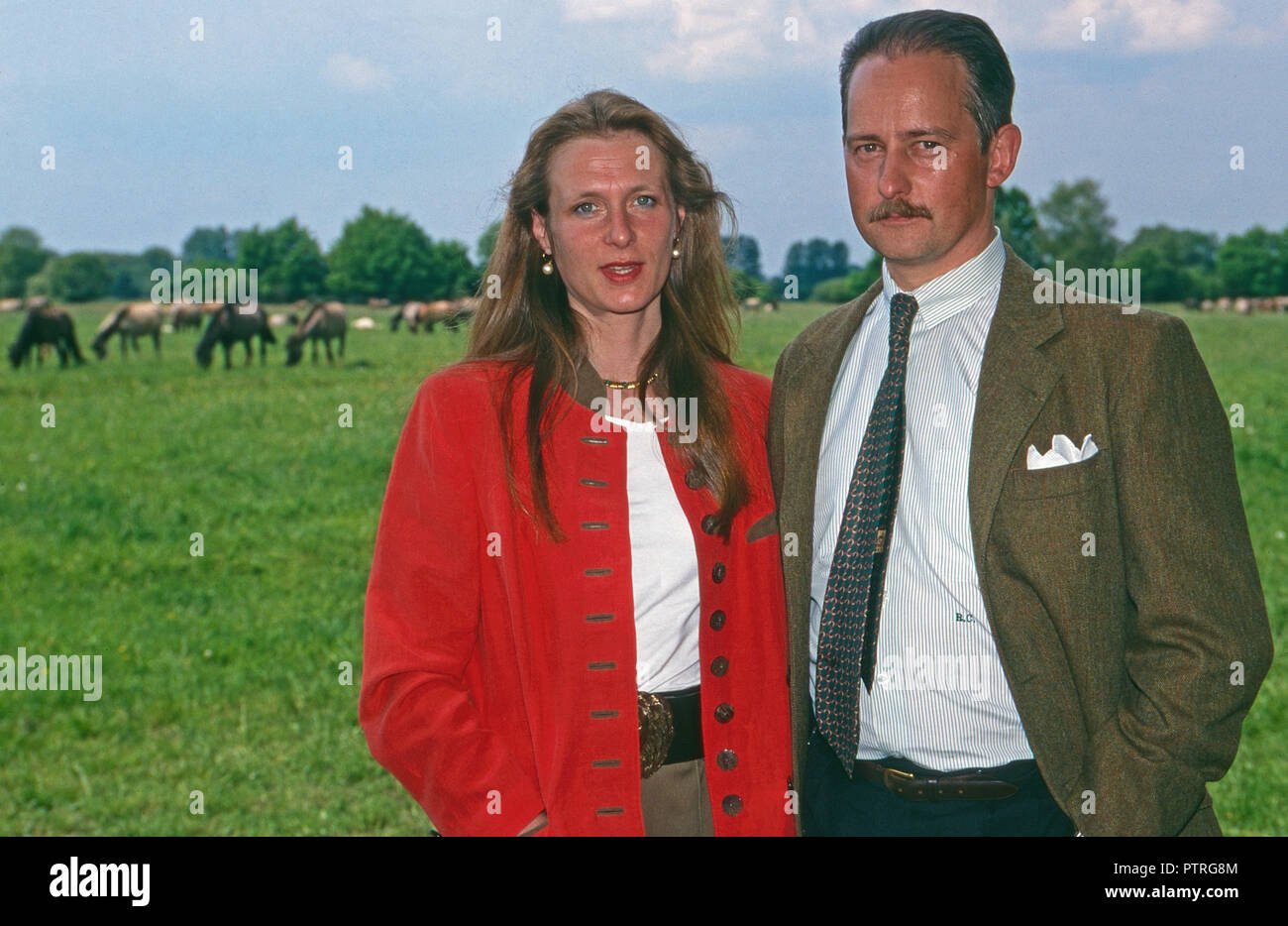 Rudolph Prinz Von Croy mit Ehefrau Alexandra di Dülmen, Deutschland ...