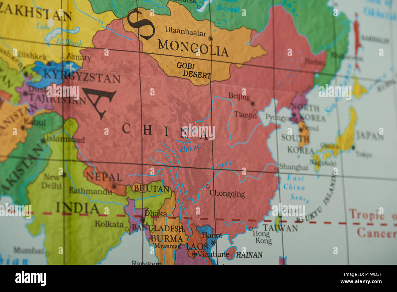 China political map immagini e fotografie stock ad alta risoluzione - Alamy