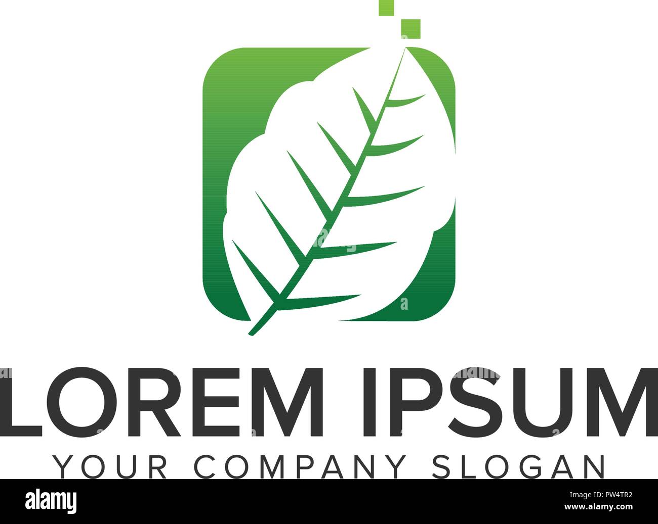 Logo foglia verde immagini e fotografie stock ad alta risoluzione - Alamy