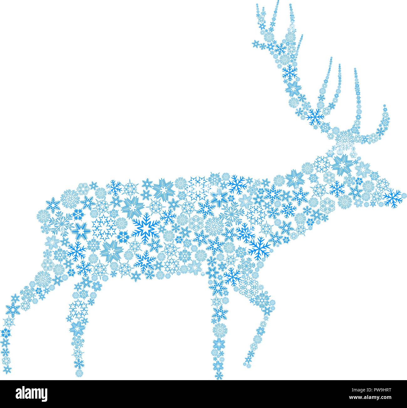 Sagoma di cervo animale Immagini Vettoriali Stock - Alamy