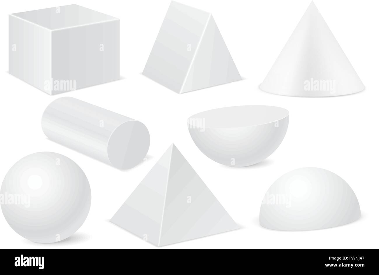 Set di forme geometriche 3d immagini e fotografie stock ad alta ...