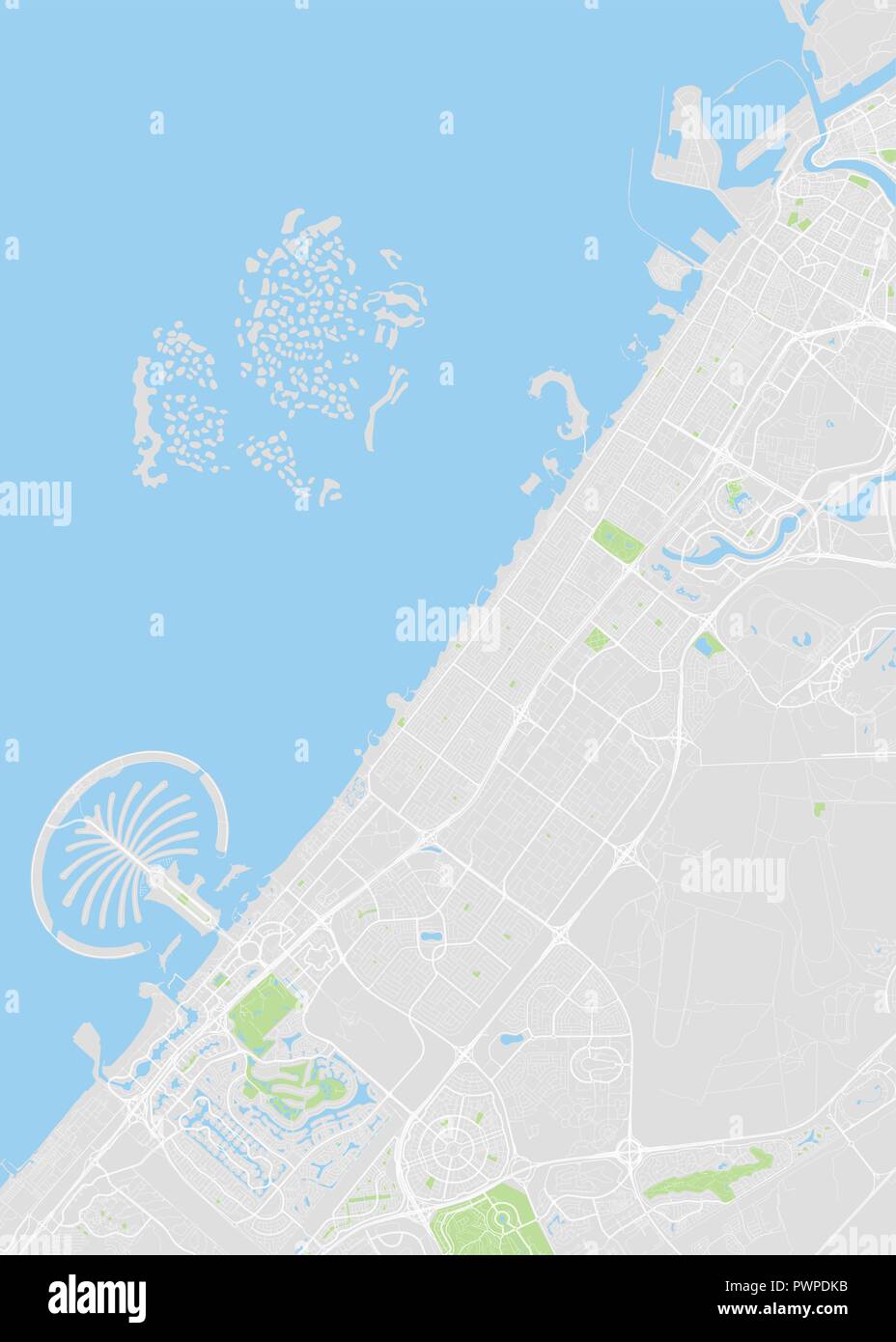 Dubai map Immagini Vettoriali Stock - Alamy