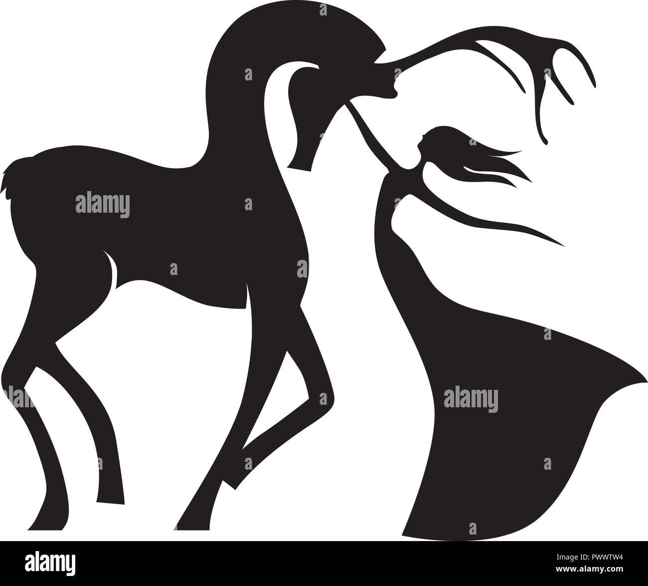 Cervi femminili Immagini Vettoriali Stock - Alamy