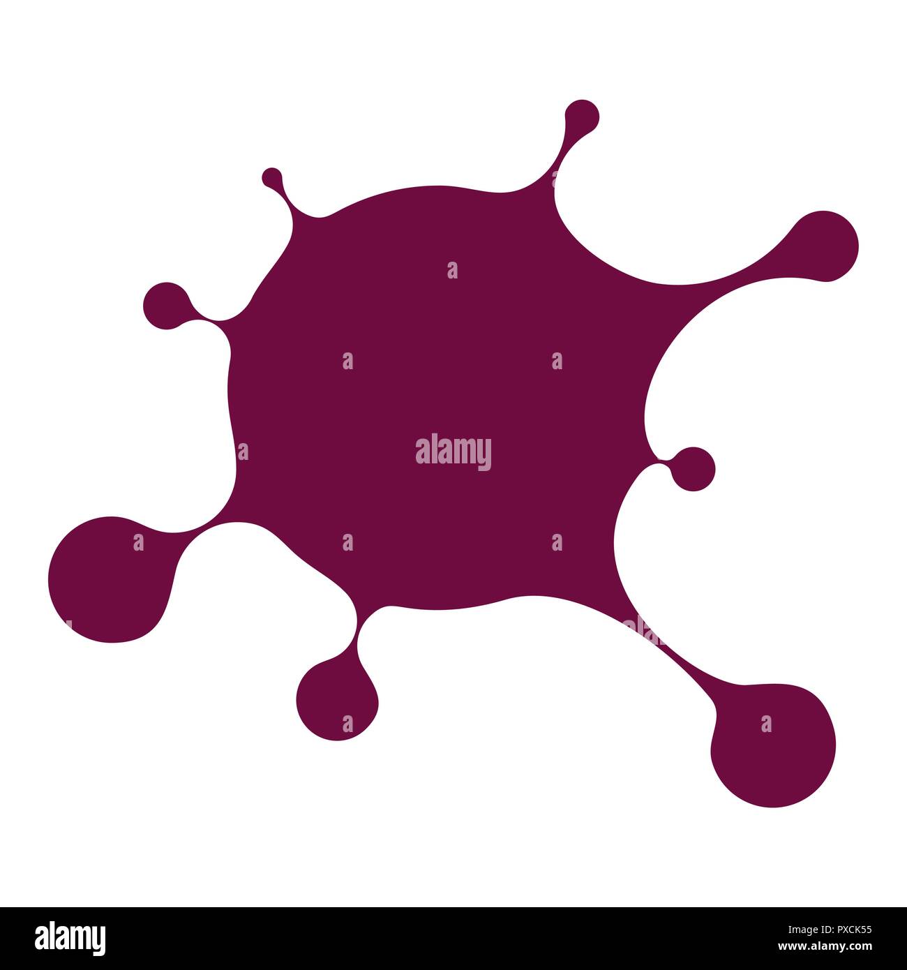 Vector cartoon bordo blot, fuoriuscite di macchia di inchiostro, tratto ...