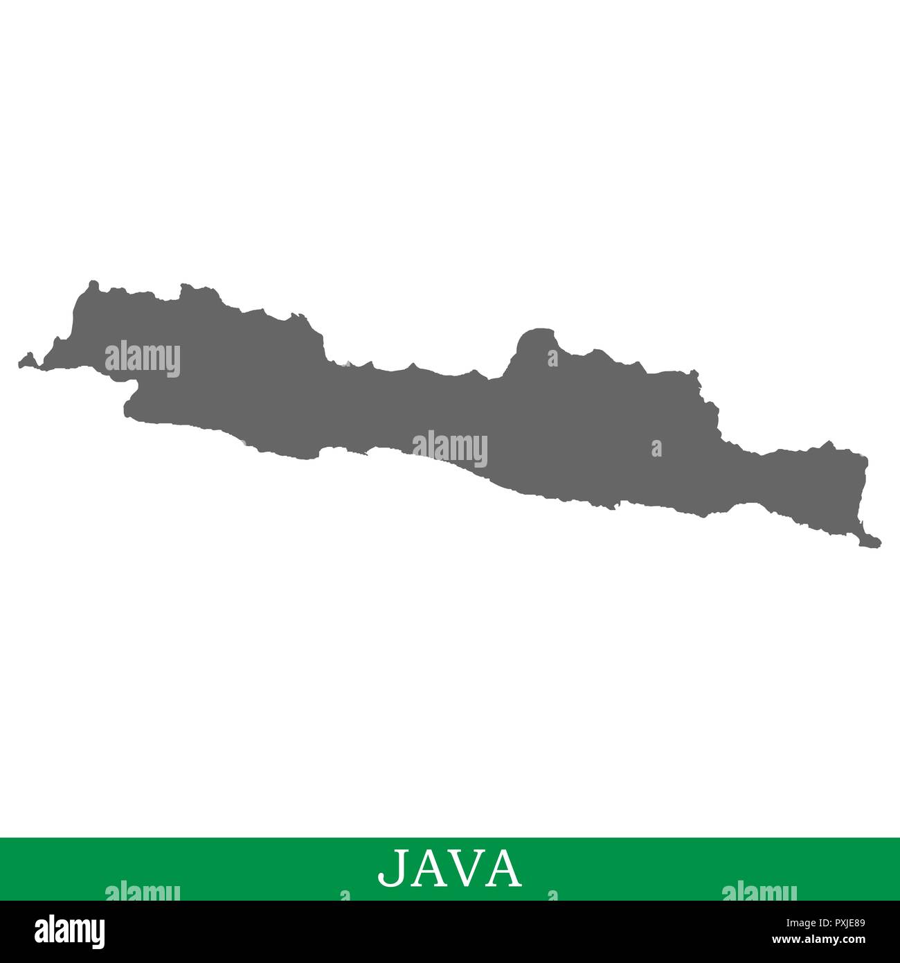 Alta qualità mappa di Java è l'isola di Indonesia Immagine e Vettoriale ...