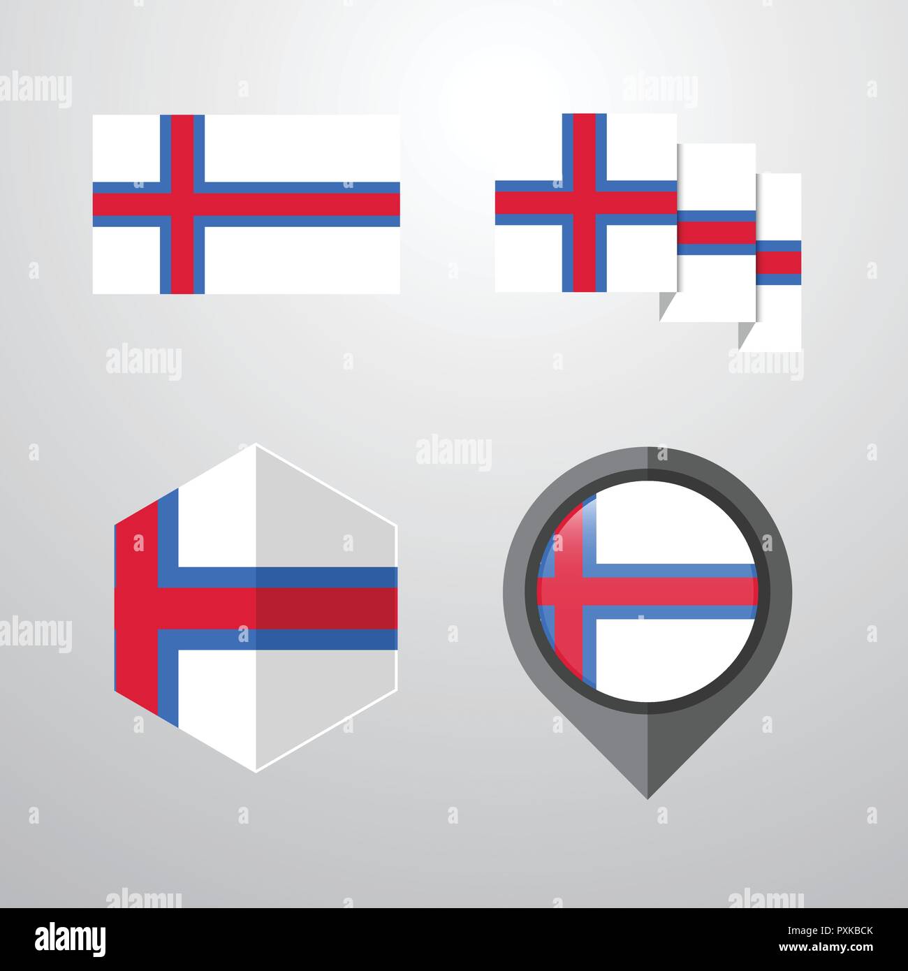 Perno mappa isole faroe Immagini Vettoriali Stock - Alamy