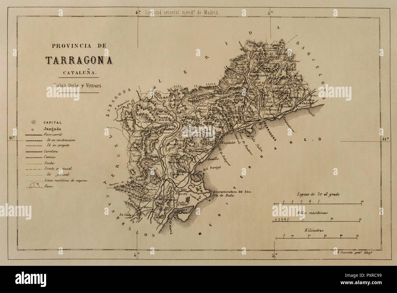 Mappa di tarragona immagini e fotografie stock ad alta risoluzione - Alamy