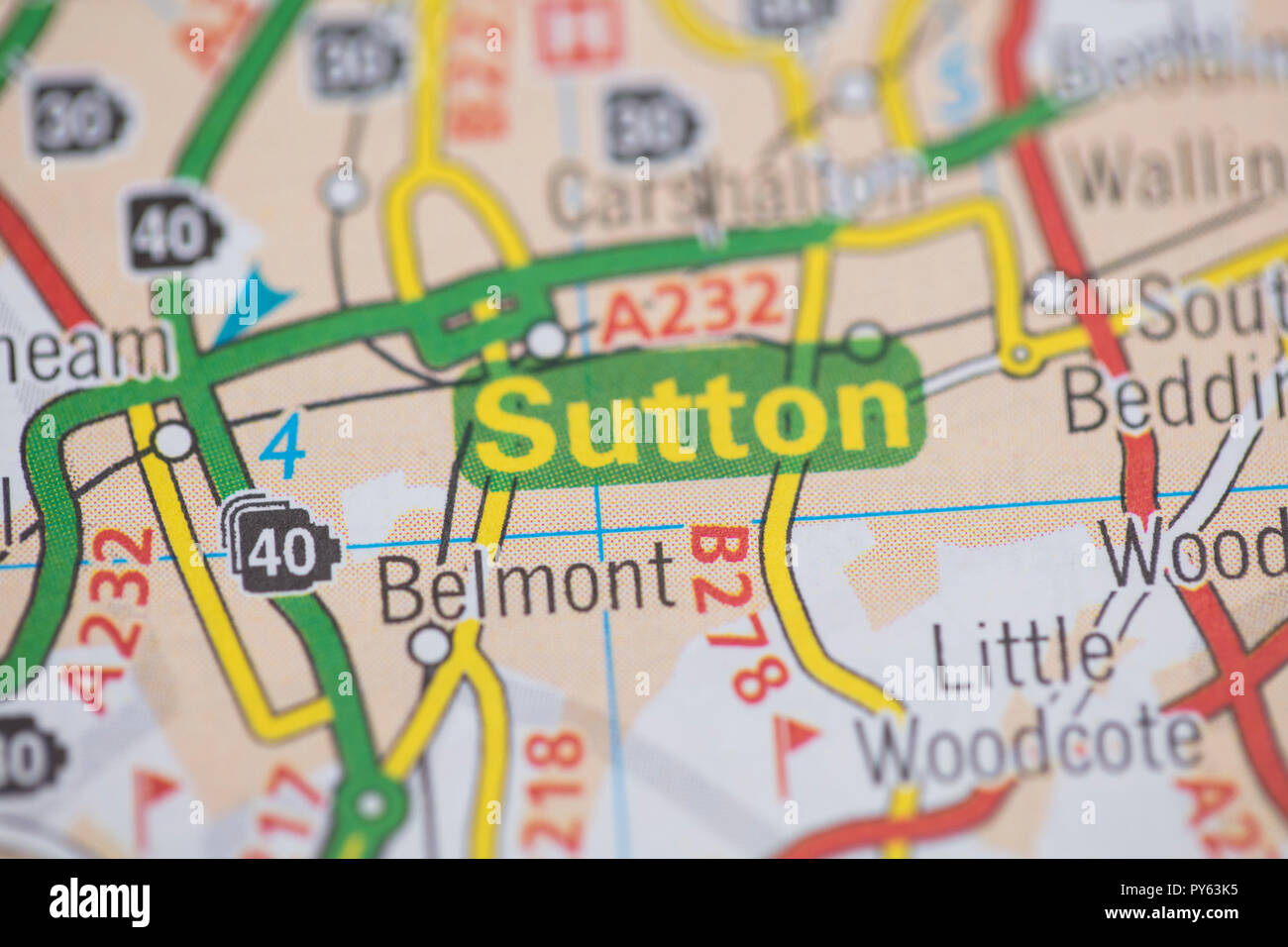 Mappa di sutton immagini e fotografie stock ad alta risoluzione - Alamy