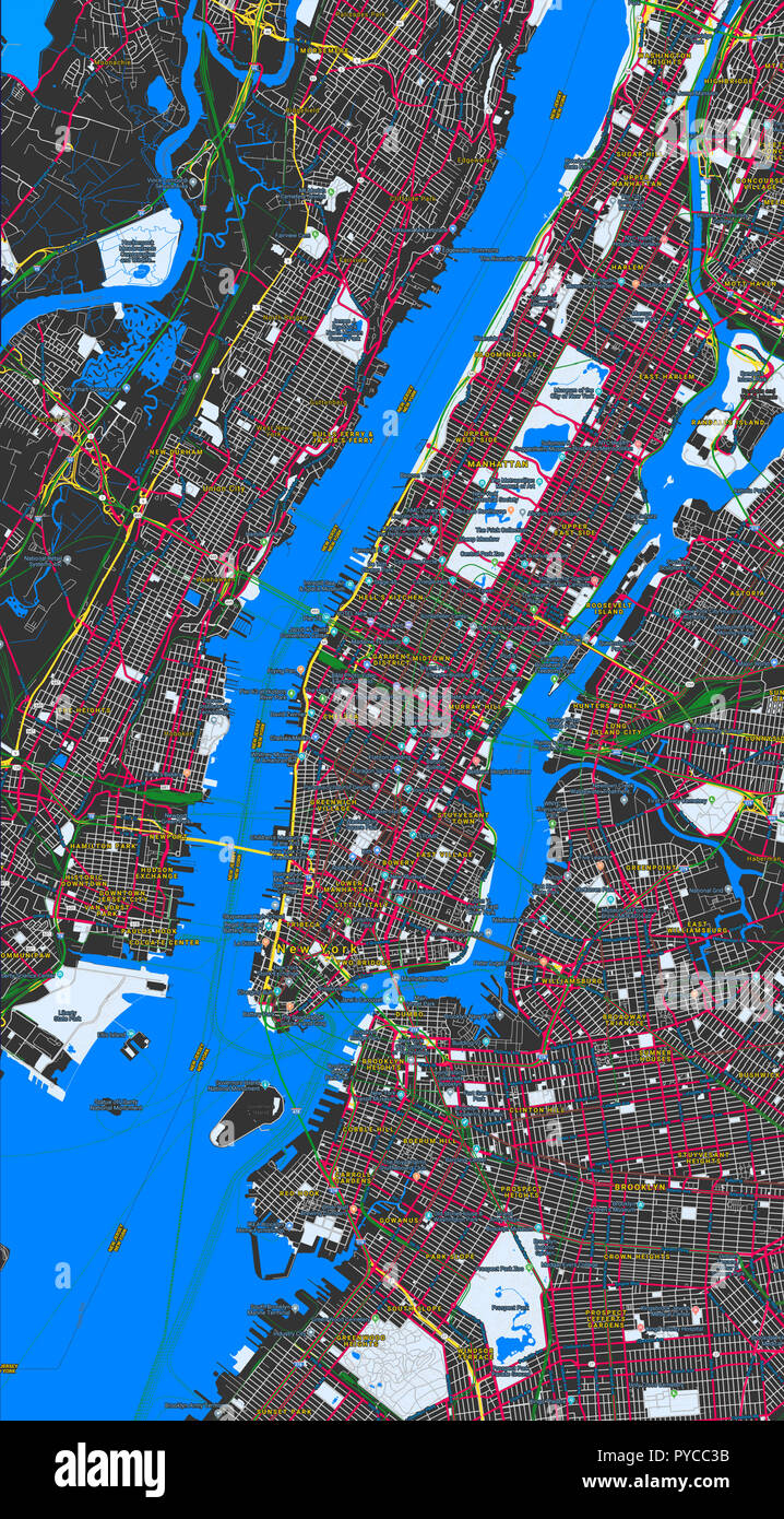 Manhattan map vector immagini e fotografie stock ad alta risoluzione ...