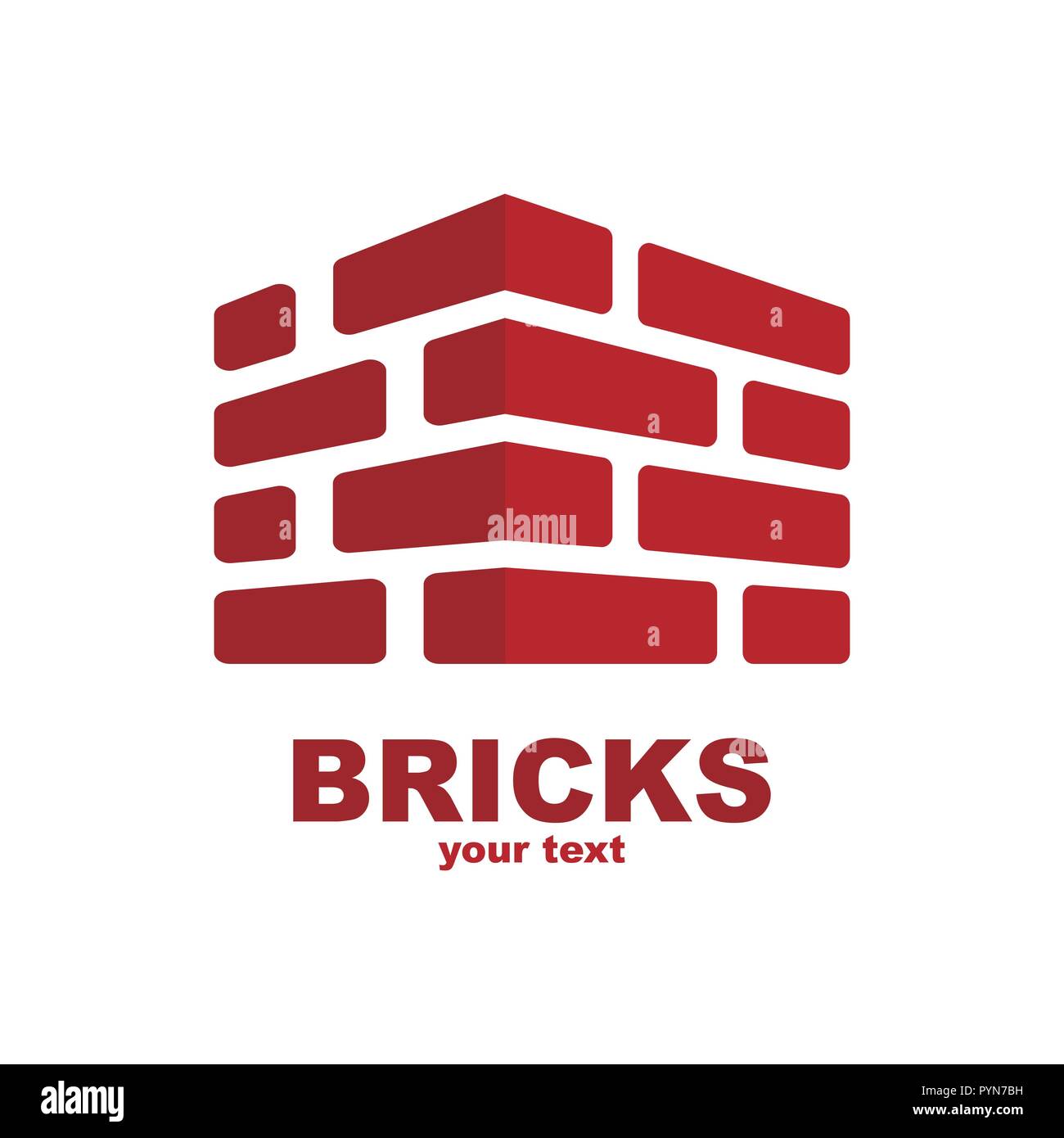 Costruzione in mattoni Logo Design modello di vettore, emblema, Design ...