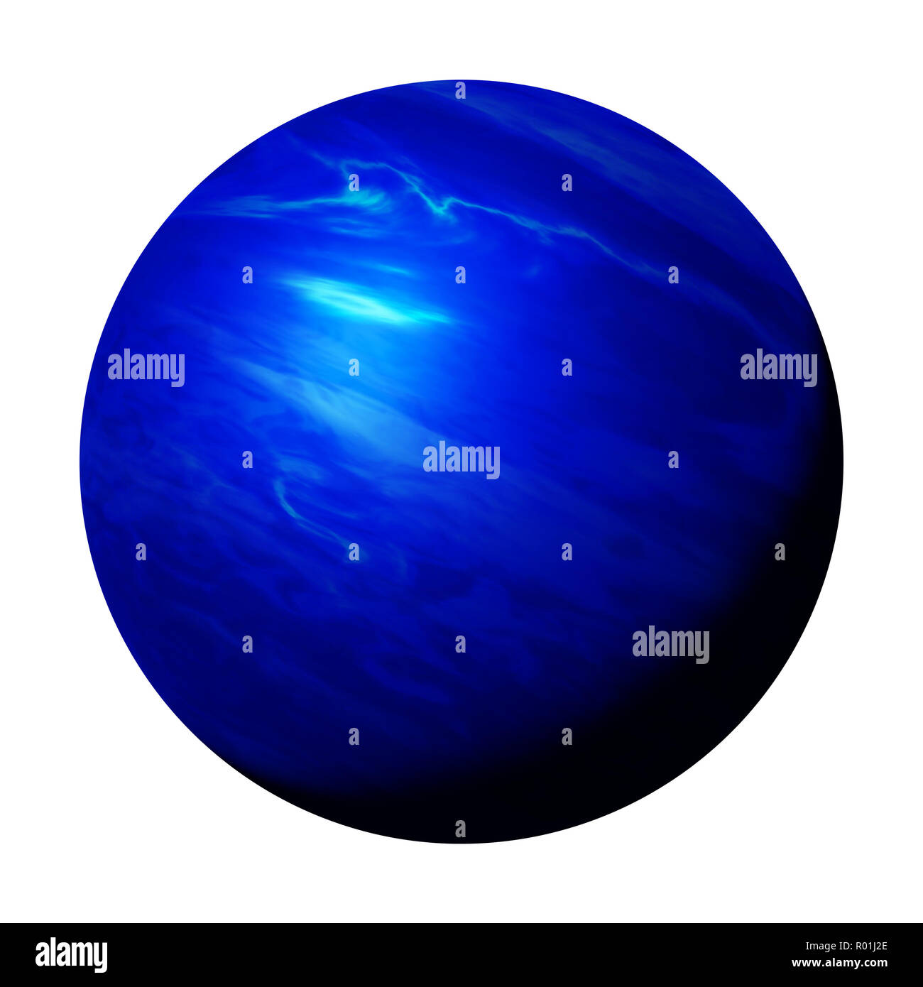 Pianeta Nettuno, parte del sistema solare isolato su sfondo bianco Foto ...