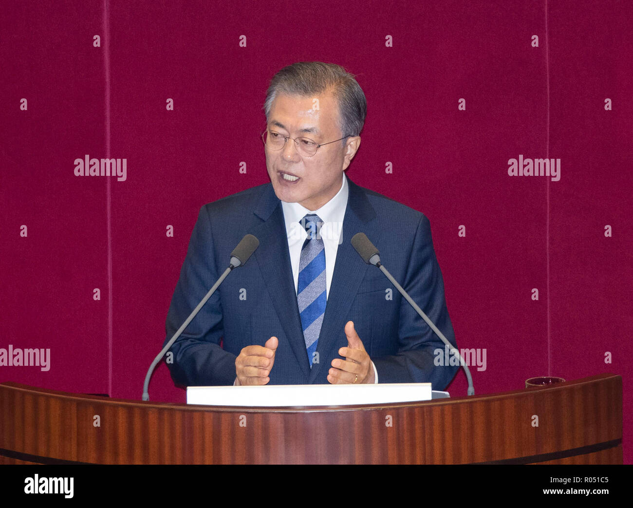 Seoul, Corea del Sud. 1 Nov, 2018. Il Presidente sud coreano MOON JAE ...