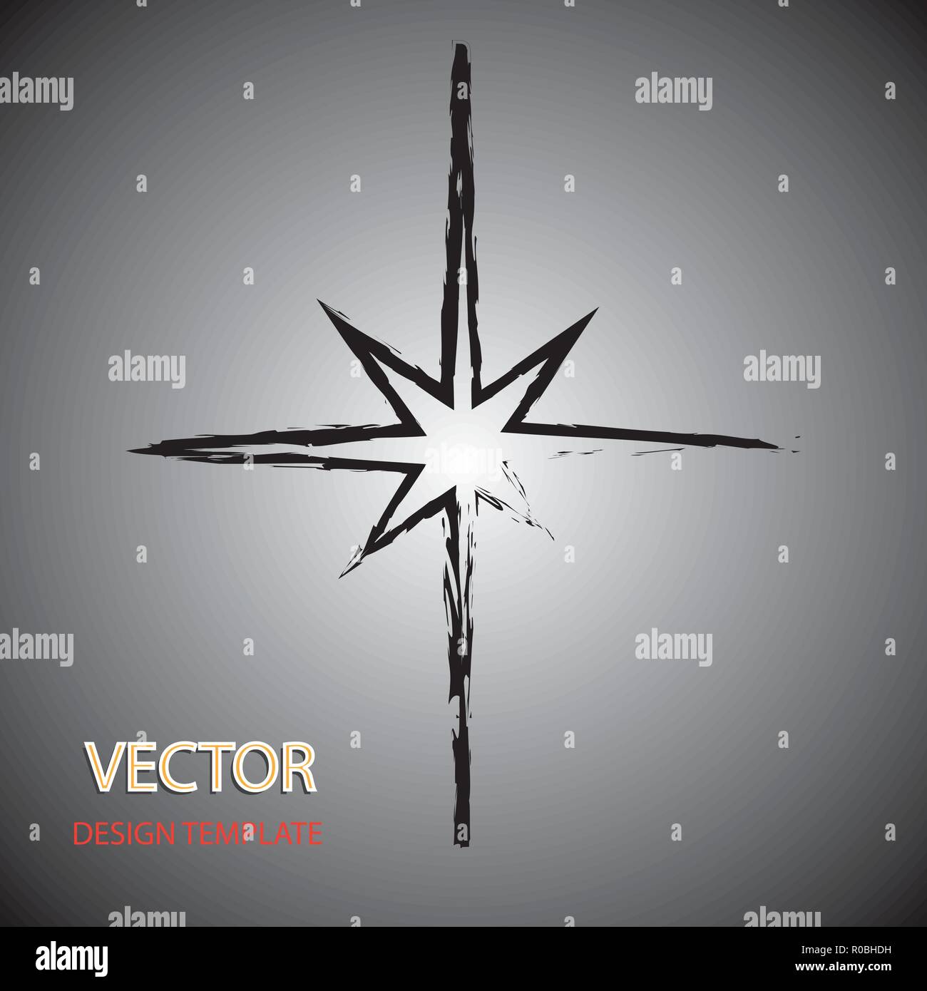 Stella del vettore . Retro-Star . Star sfondo . Stella nera . Star Sign ...