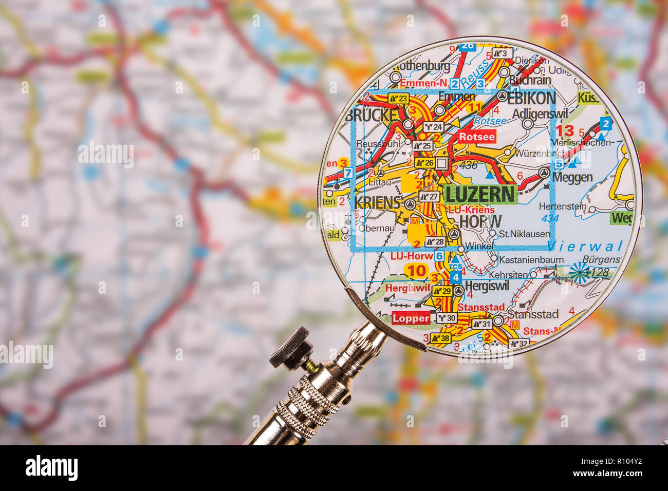 Mappa dell'area di lucerna immagini e fotografie stock ad alta ...