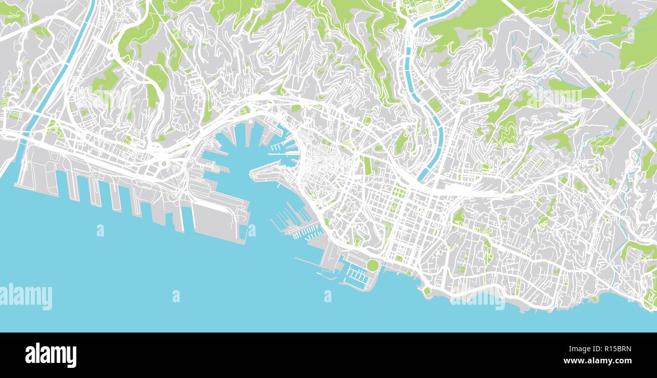 Mappa di genova italia immagini e fotografie stock ad alta risoluzione ...