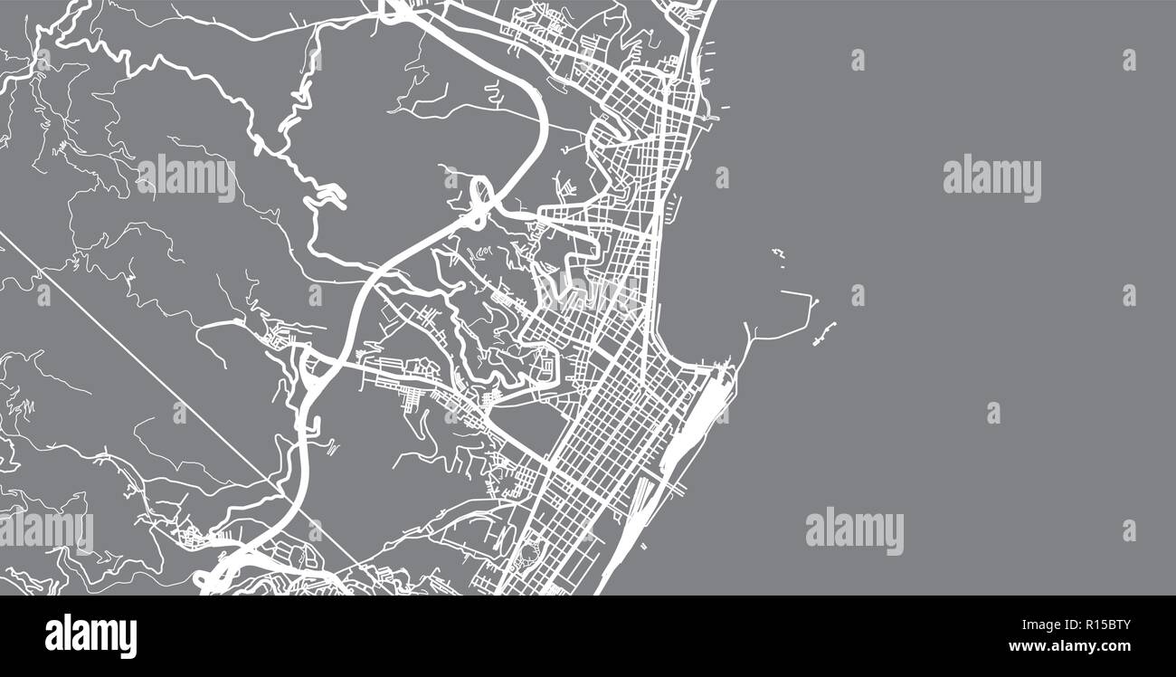 Vettore urbano mappa della città di Messina, Italia Immagine e ...