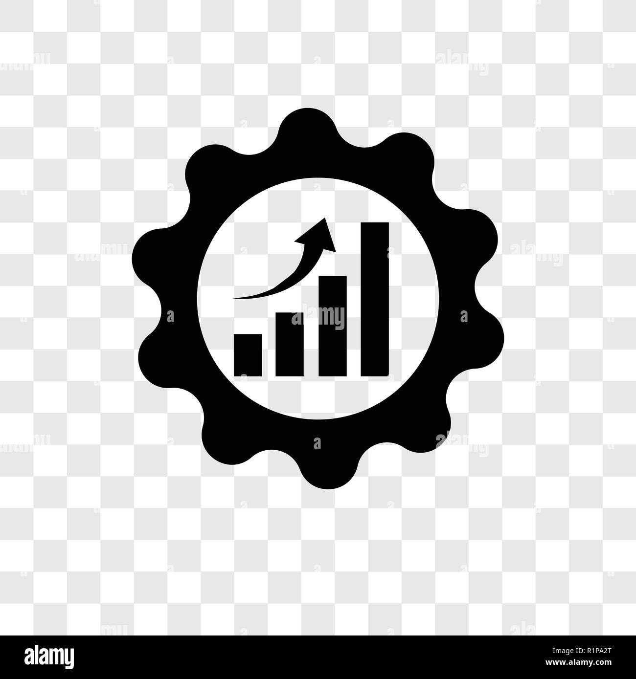 Efficienza icona vettore isolato su sfondo trasparente, efficienza ...