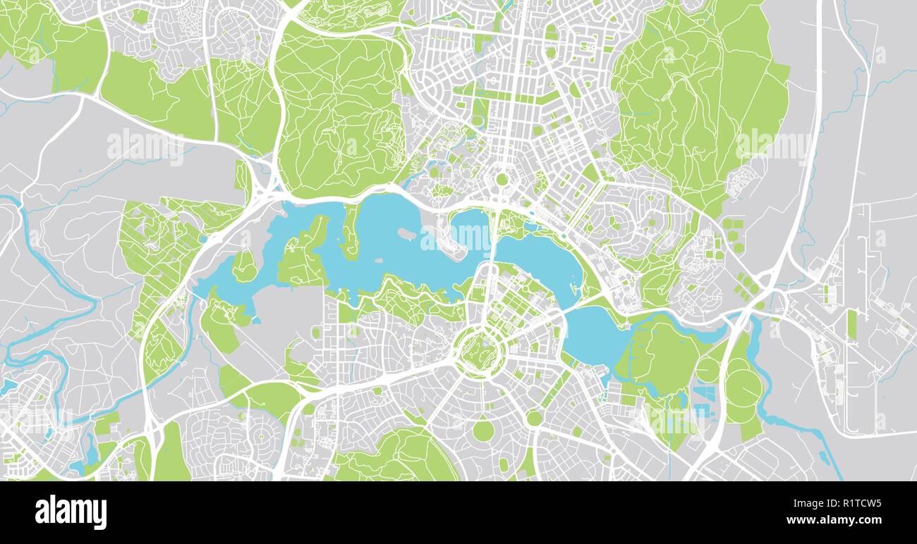Map of canberra immagini e fotografie stock ad alta risoluzione - Alamy