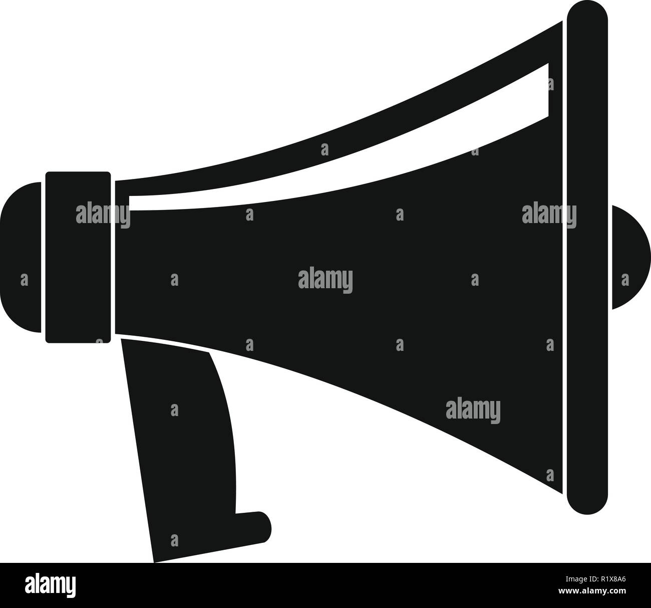 Antica icona megafono. Illustrazione piana di antichi megafono icona ...