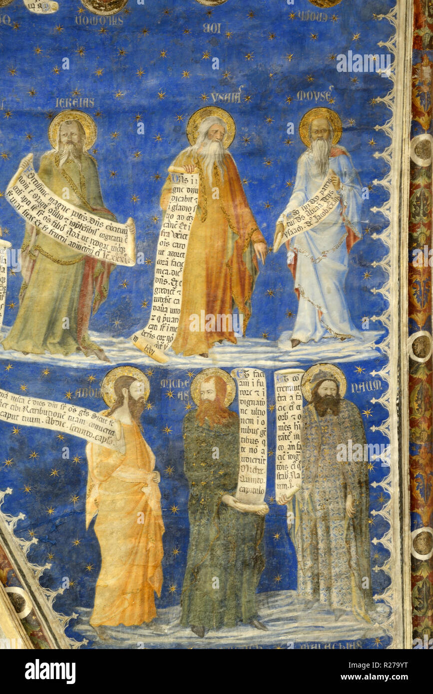 Profeti affresco murale o dipinti a muro (1353) da Matteo Giovannetti ...