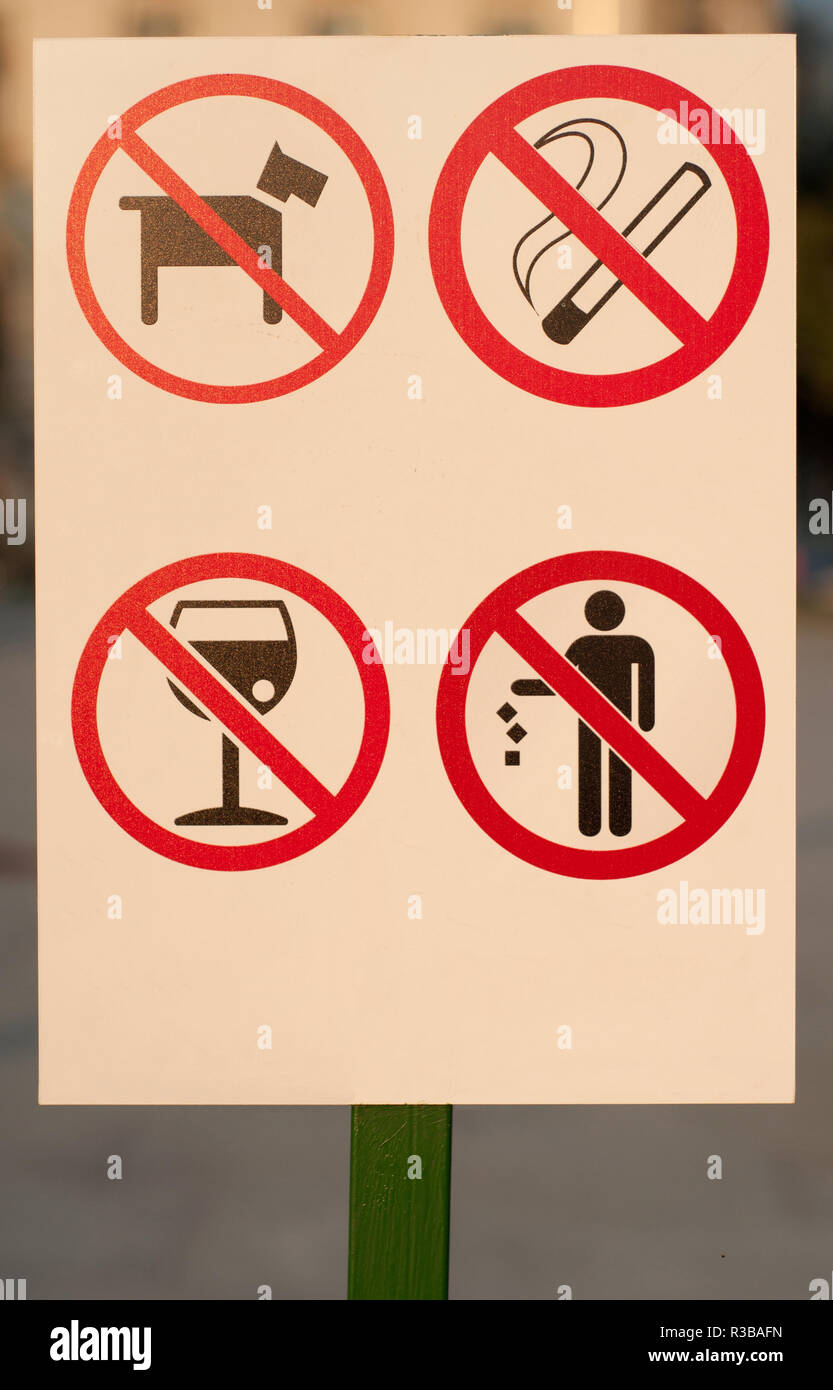 Simboli di divieto immagini e fotografie stock ad alta risoluzione - Alamy