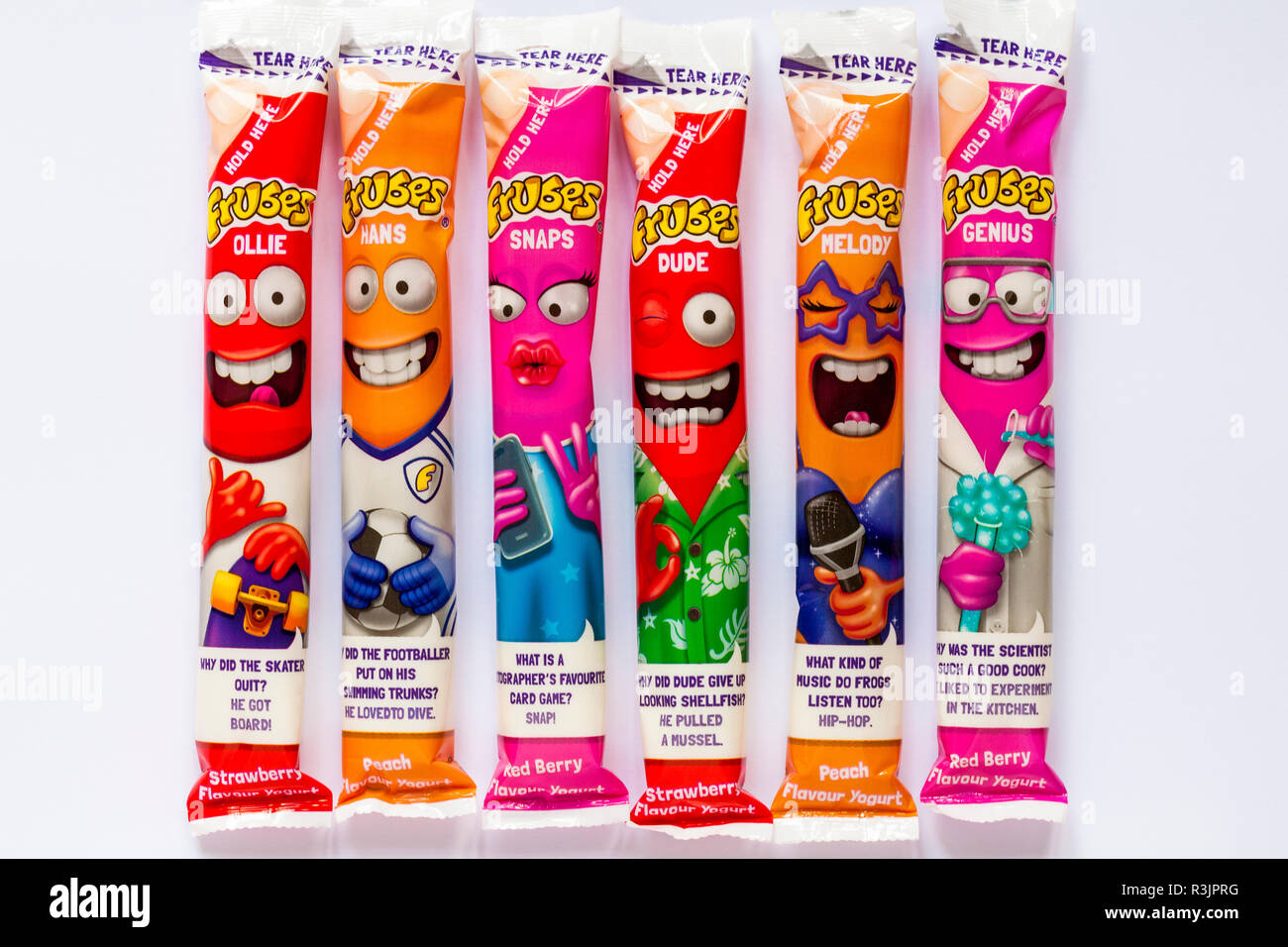 Tubi di Yoplait Frubes, fromage frais in un tubo yogurt yogurt ...