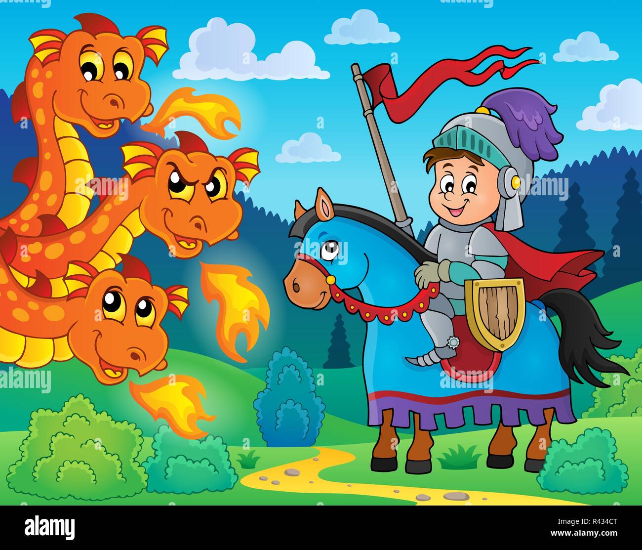 Knight horse dragon immagini e fotografie stock ad alta risoluzione - Alamy