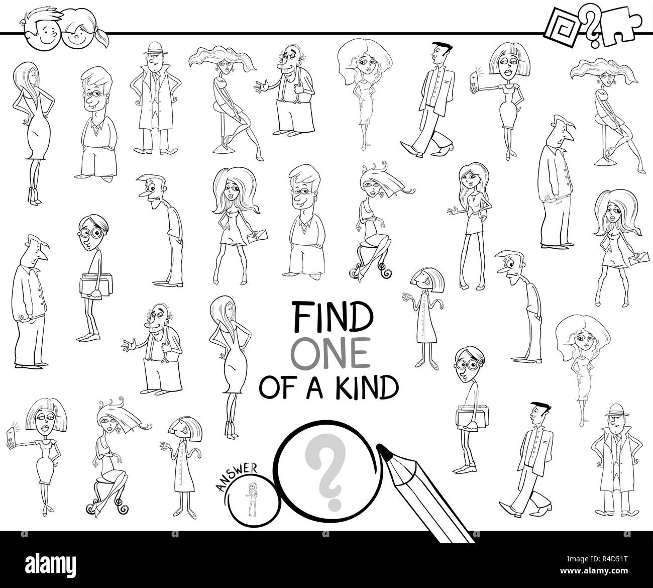 People characters coloring book immagini e fotografie stock ad alta ...