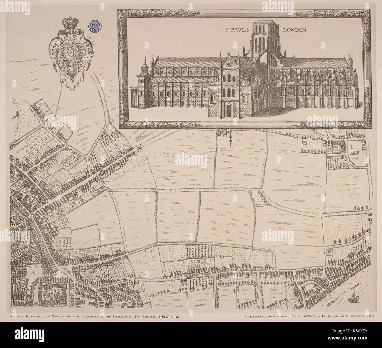Civitas londinum plan of london circa 1560 70 immagini e fotografie ...