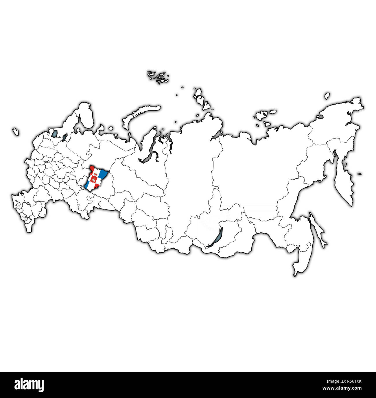 Mappa politica russia perm immagini e fotografie stock ad alta ...