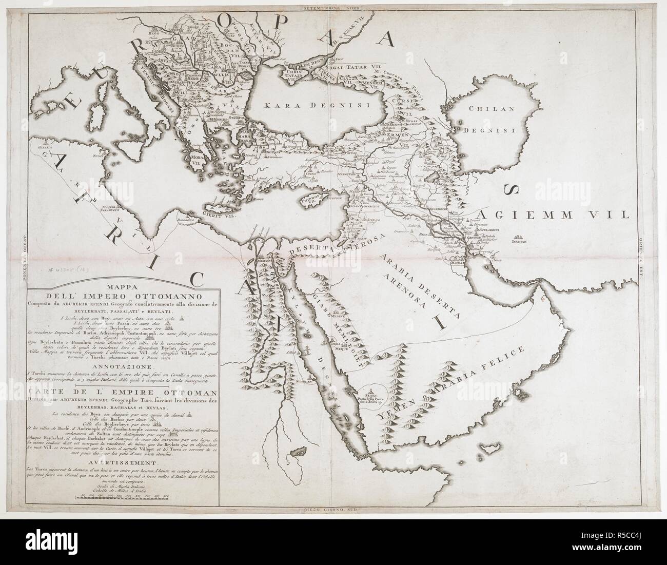 Una mappa dell'Impero ottomano . Mappa dell'impero Ottomanno ... Carte ...