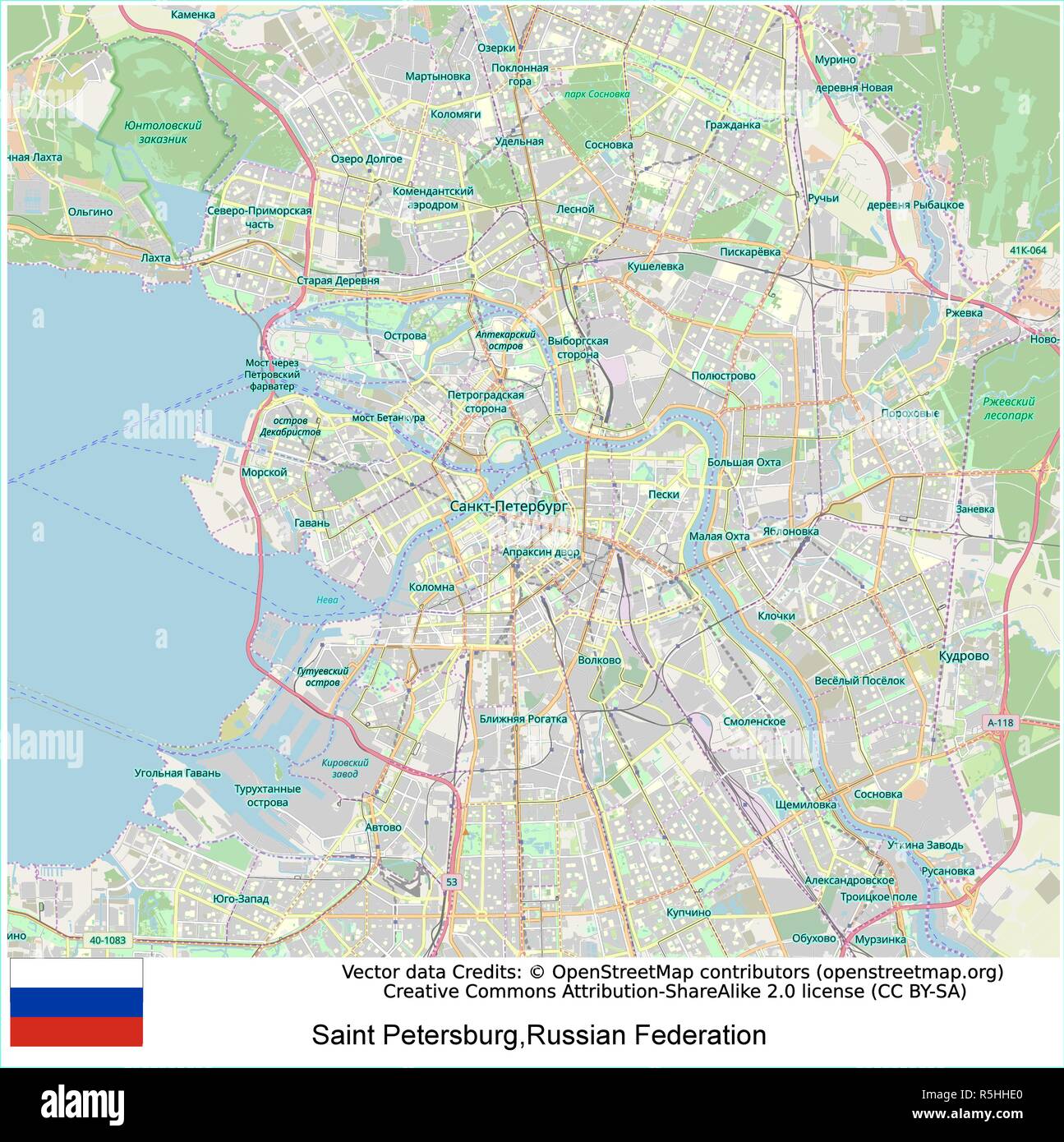 San Pietroburgo Map Immagini e Fotos Stock - Alamy
