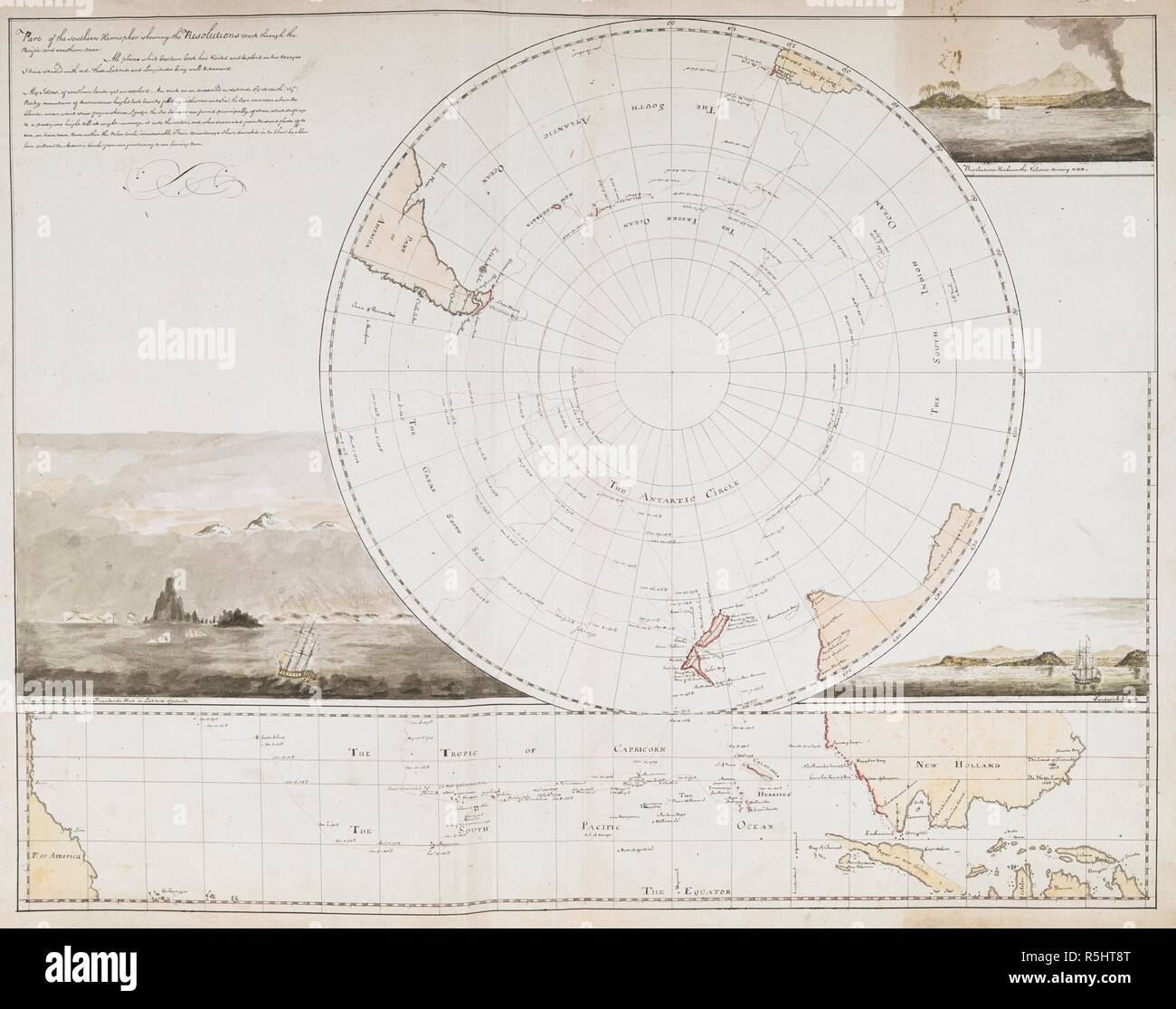 Mappa dell'emisfero australe immagini e fotografie stock ad alta ...