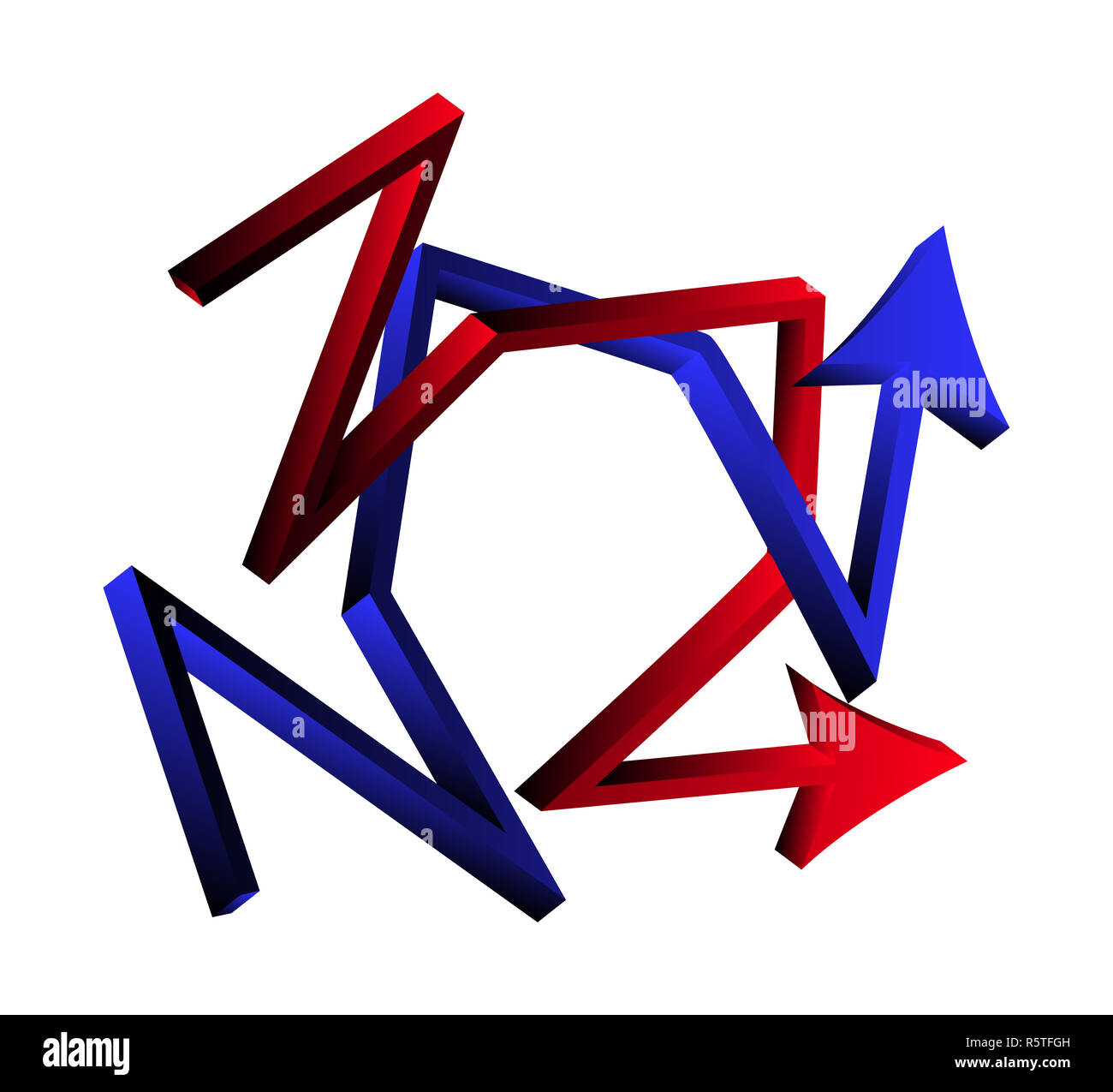 Frecce rosse incrociate immagini e fotografie stock ad alta risoluzione ...