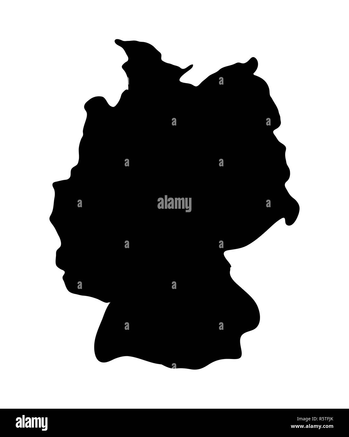 Germania mappa vettore icona simbolo design illustrazione silhouette ...