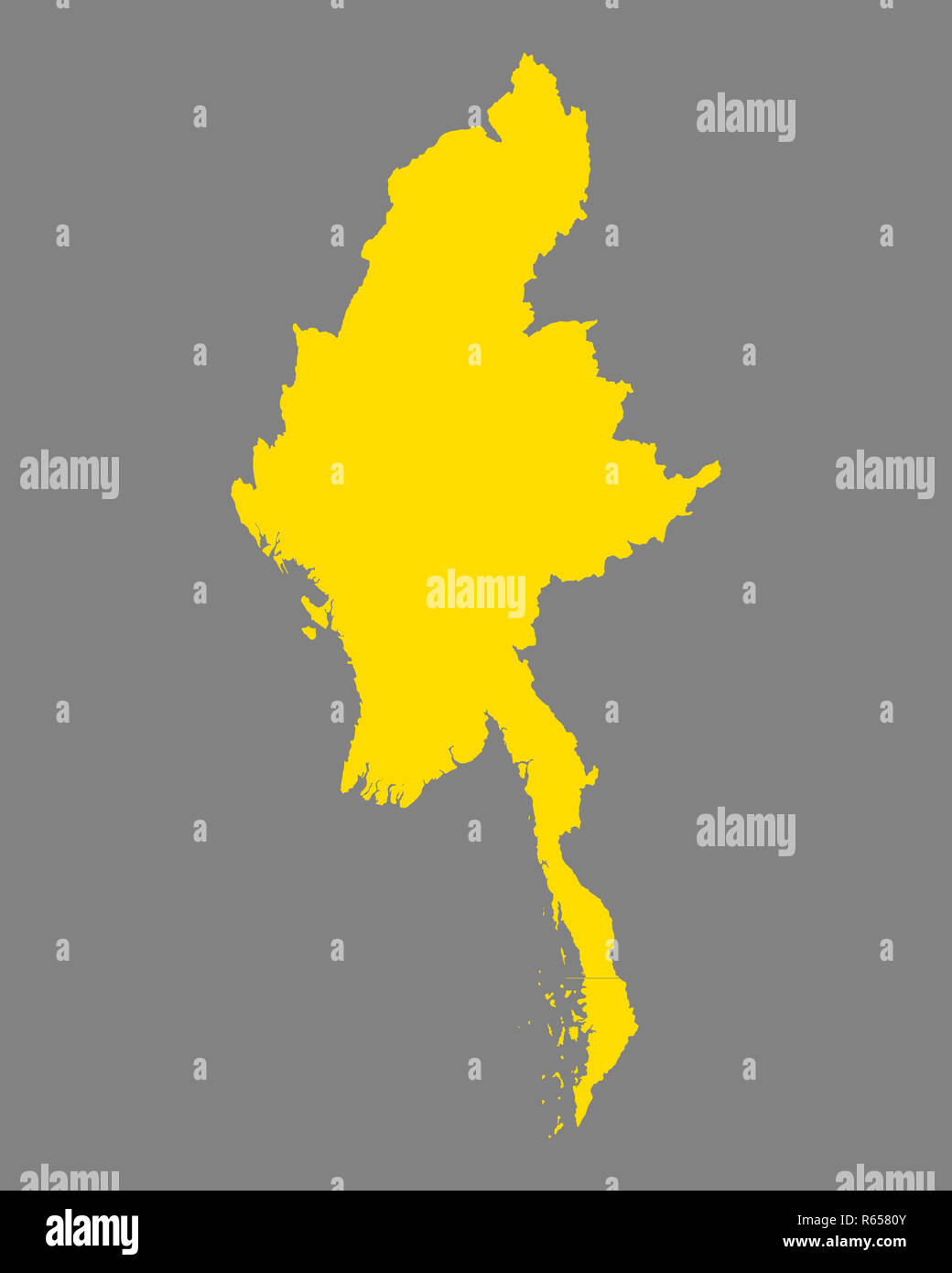 Map of myanmar immagini e fotografie stock ad alta risoluzione - Alamy