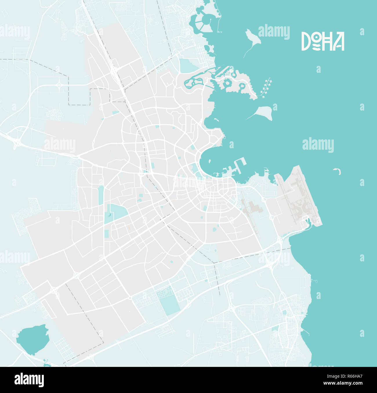 Mappa di doha immagini e fotografie stock ad alta risoluzione - Alamy