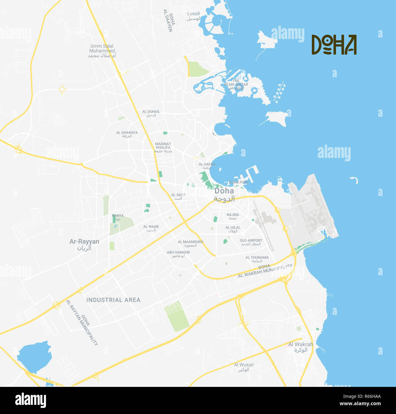 Map of qatar immagini e fotografie stock ad alta risoluzione - Alamy