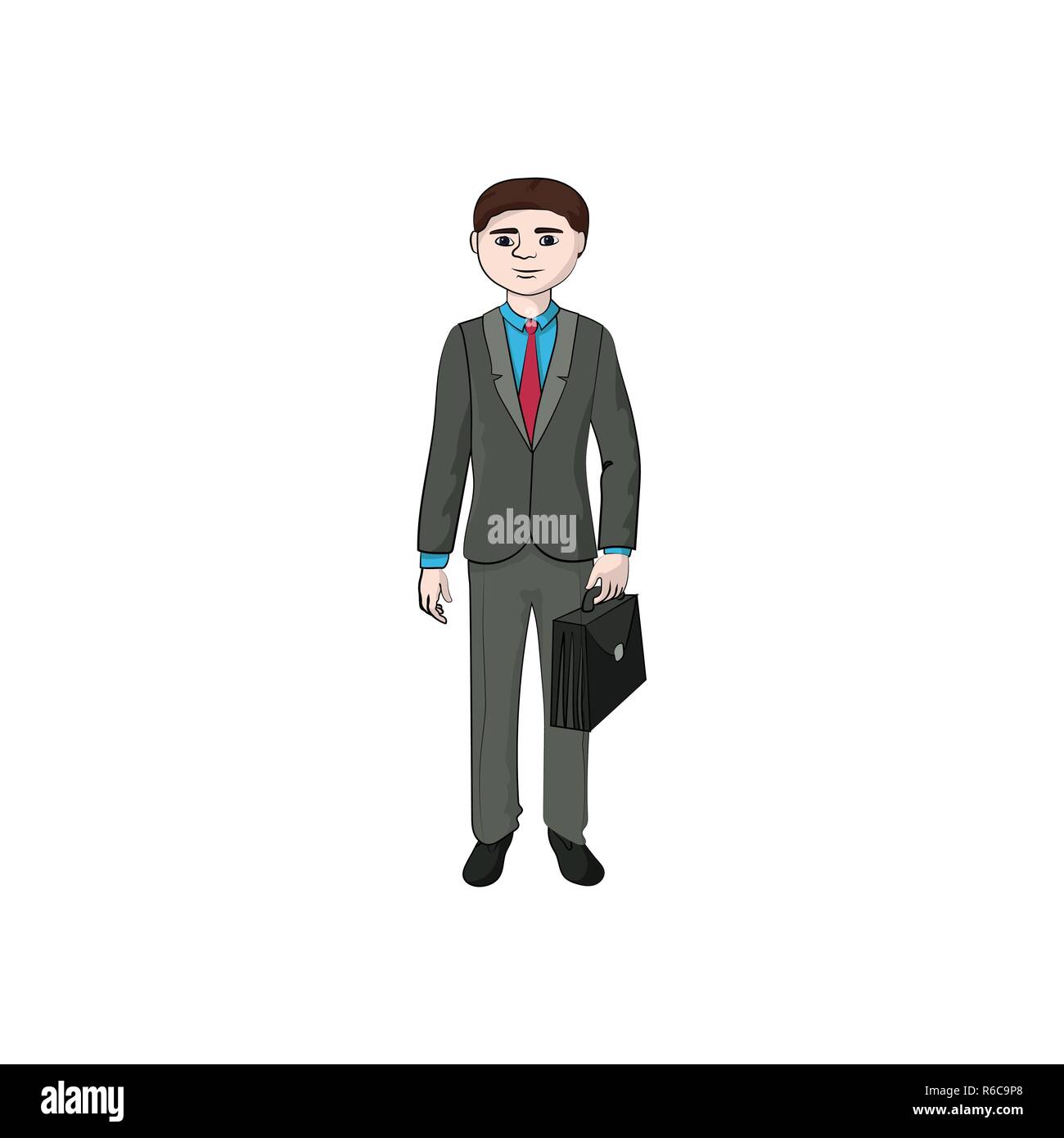 Uomo con valigetta bianco e nero Immagini Vettoriali Stock - Alamy