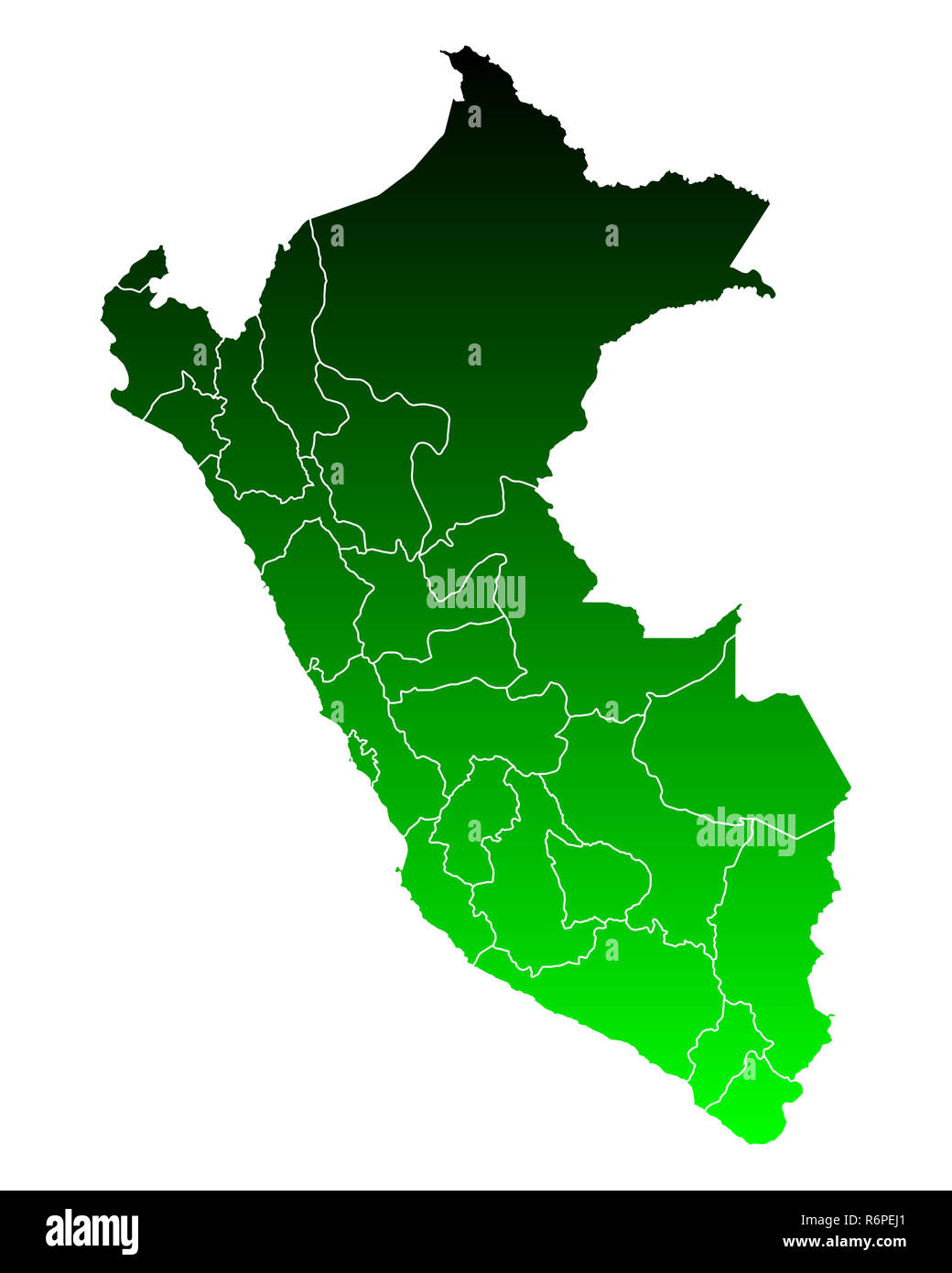 Mapa de las regiones del peru immagini e fotografie stock ad alta ...