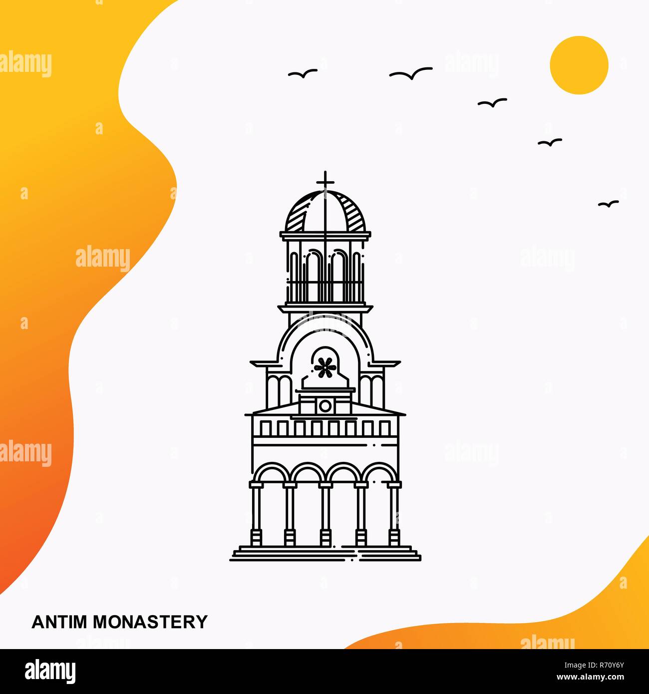 Monastery buildings Immagini Vettoriali Stock - Alamy