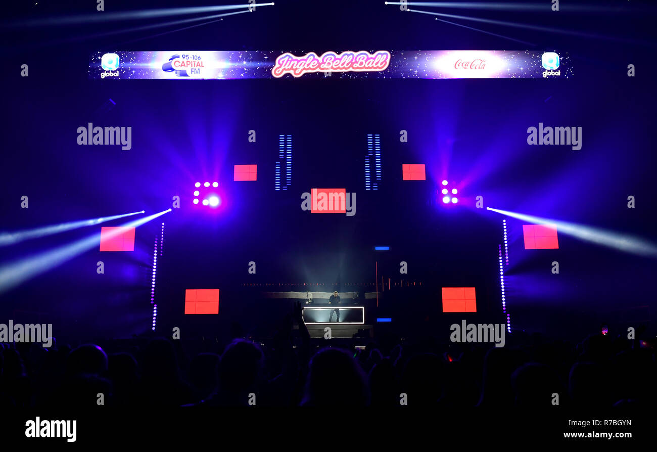 David Guetta sul palco durante il giorno uno dei capitali il Jingle ...