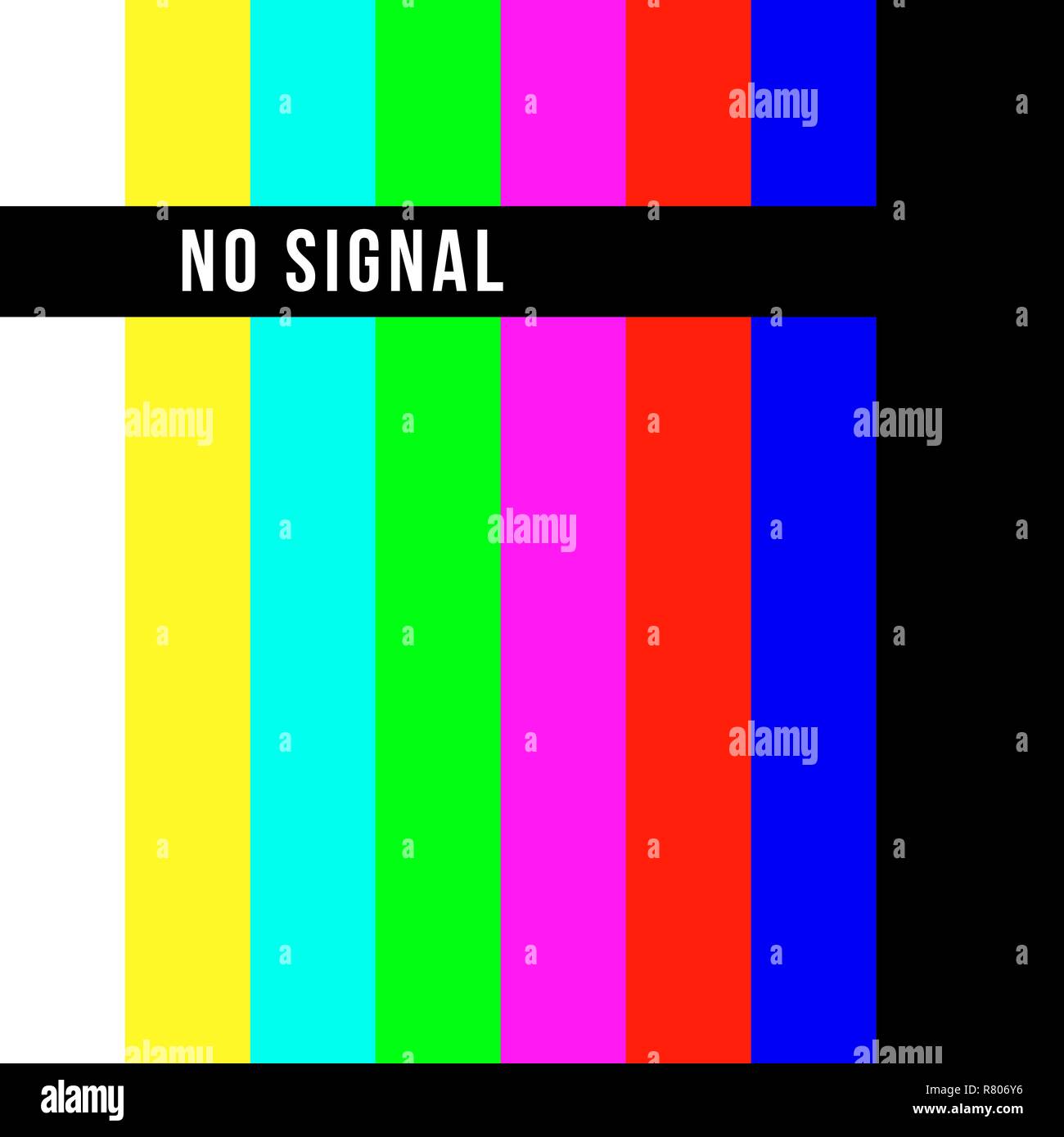 No signal test tv screen card Immagini Vettoriali Stock - Alamy
