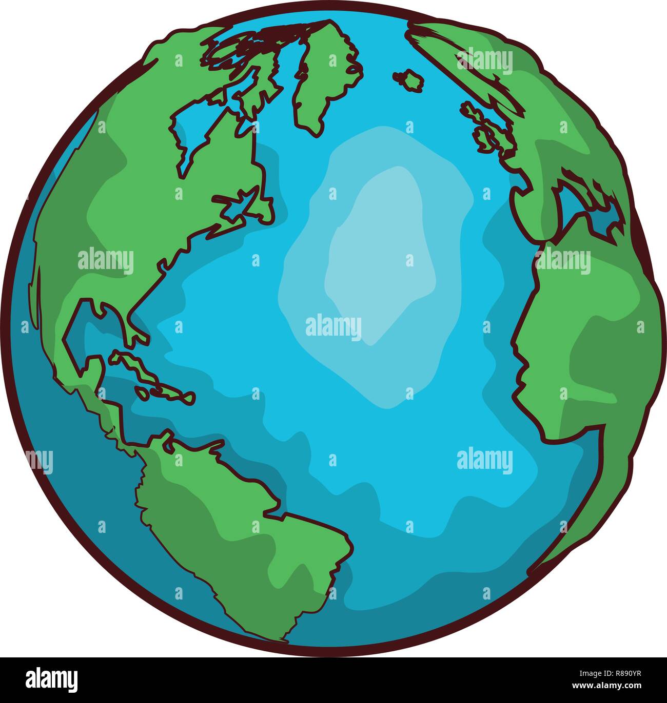 Mappa mondo mondo cartoon Immagine e Vettoriale - Alamy