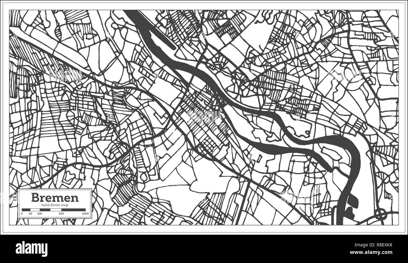 Mappa di brema Immagini Vettoriali Stock - Alamy