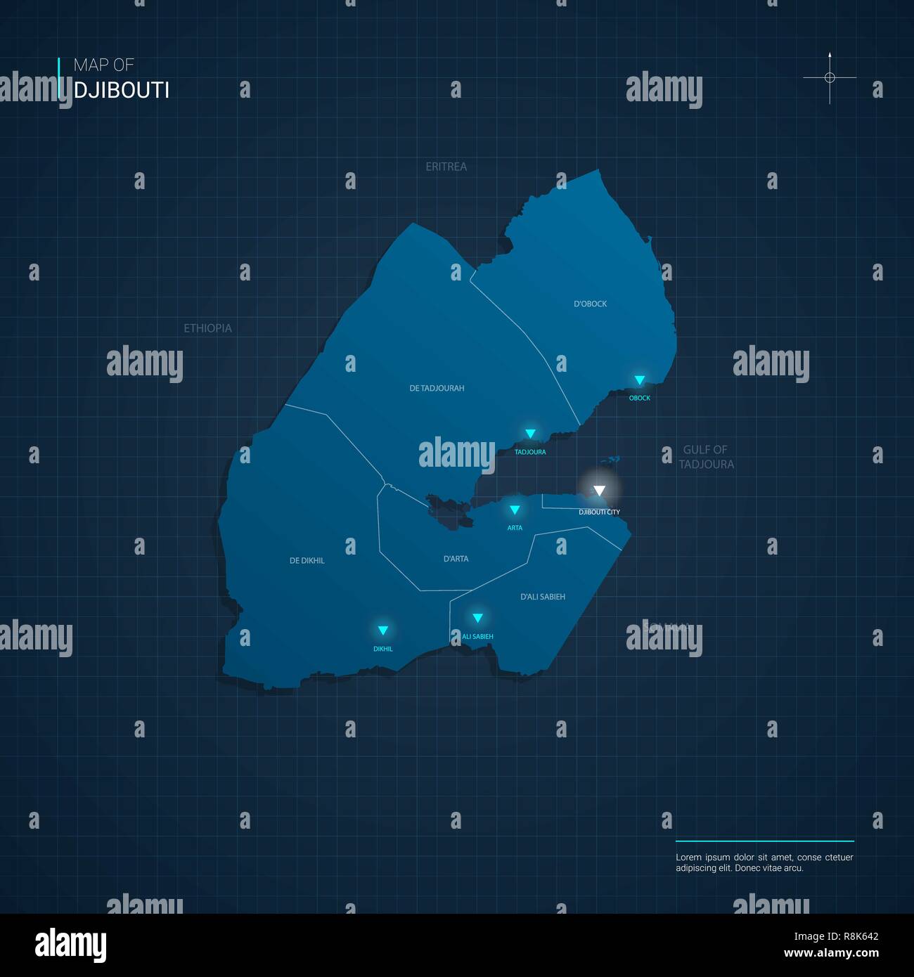 Mappa di gibuti immagini e fotografie stock ad alta risoluzione - Alamy