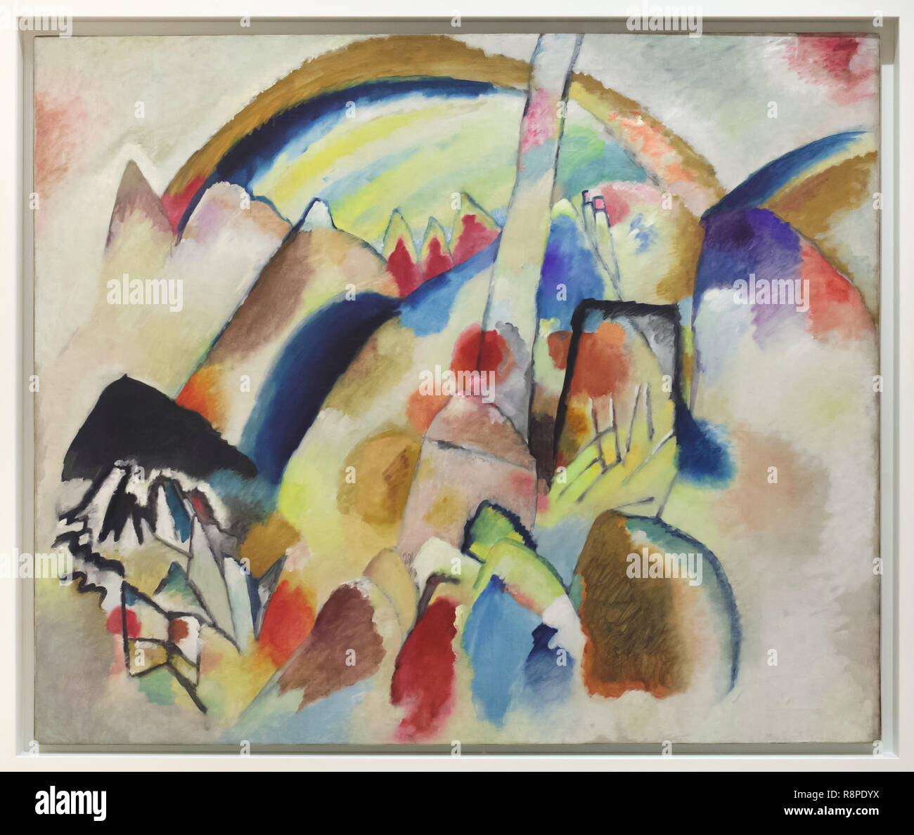 Dipinto 'Paesaggio con macchie rosse, n. 2 " dal modernista russo ...