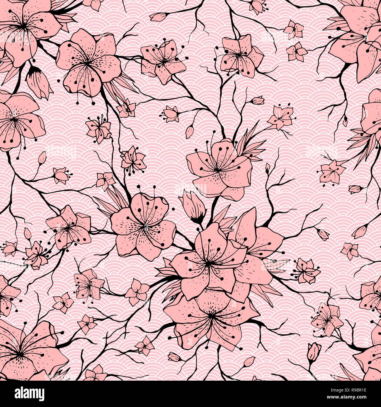 Japanese pattern print floral immagini e fotografie stock ad alta ...