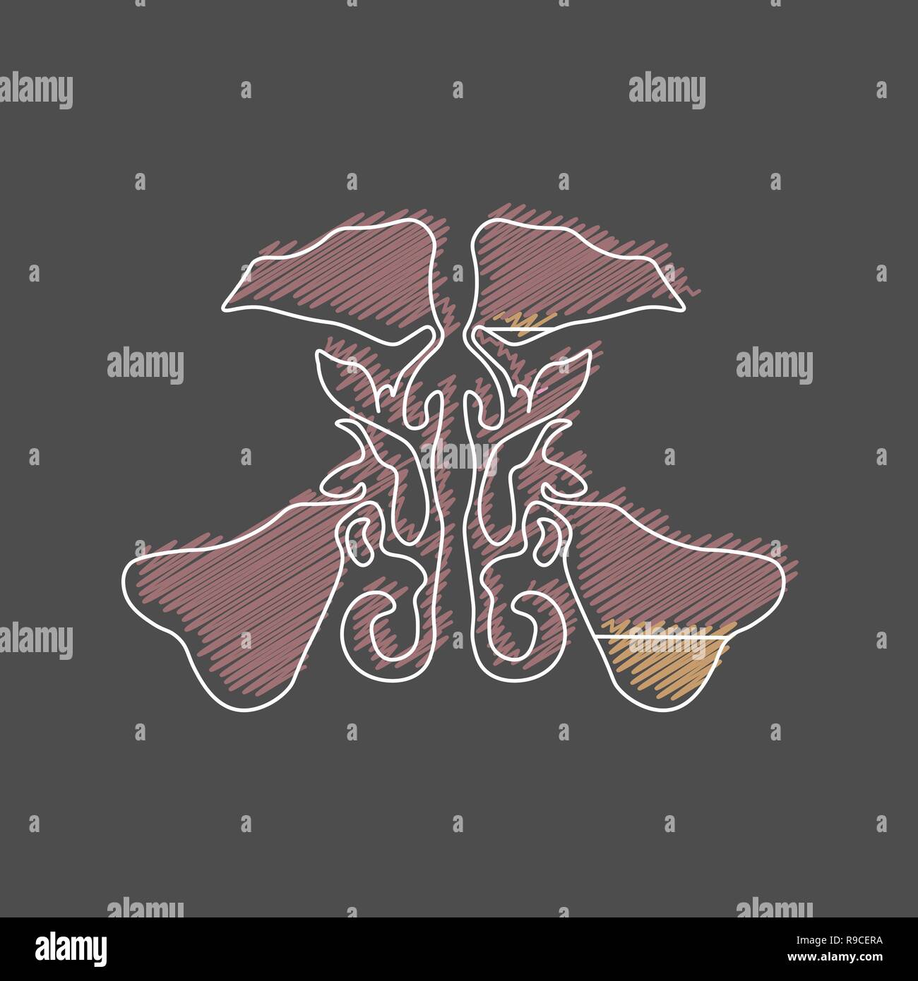 Anatomia del naso e seni paranasali Immagini Vettoriali Stock - Alamy